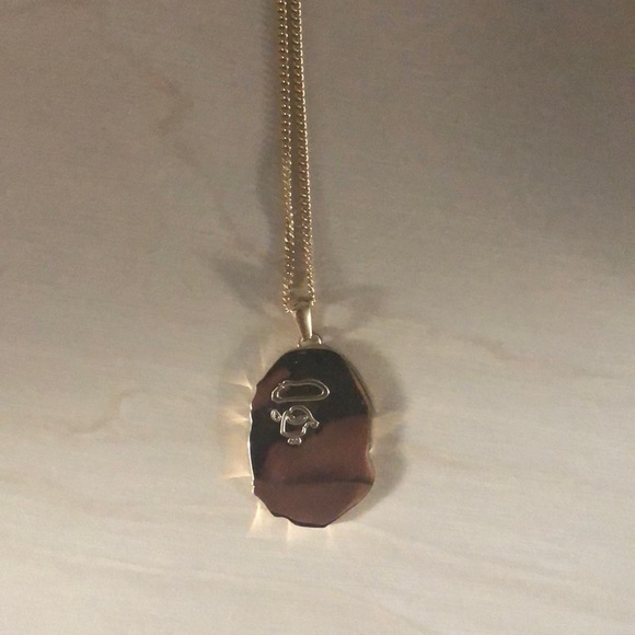 Bape | Accessories | Gold Ape Pendant With Chain | Poshmark